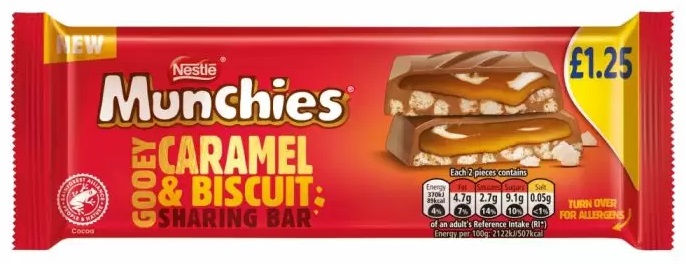 Munchies Caramel & Biscuit Chocolate Sharing Bar - Sweet Indulgence